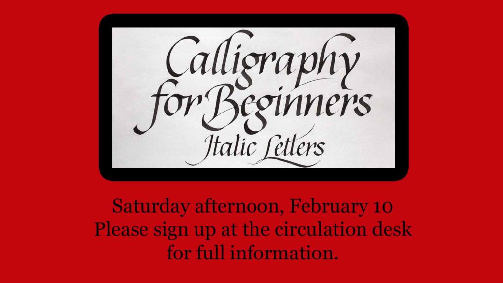 » OTSP – How the Alphabet is Made: Basic Italic Calligraphy